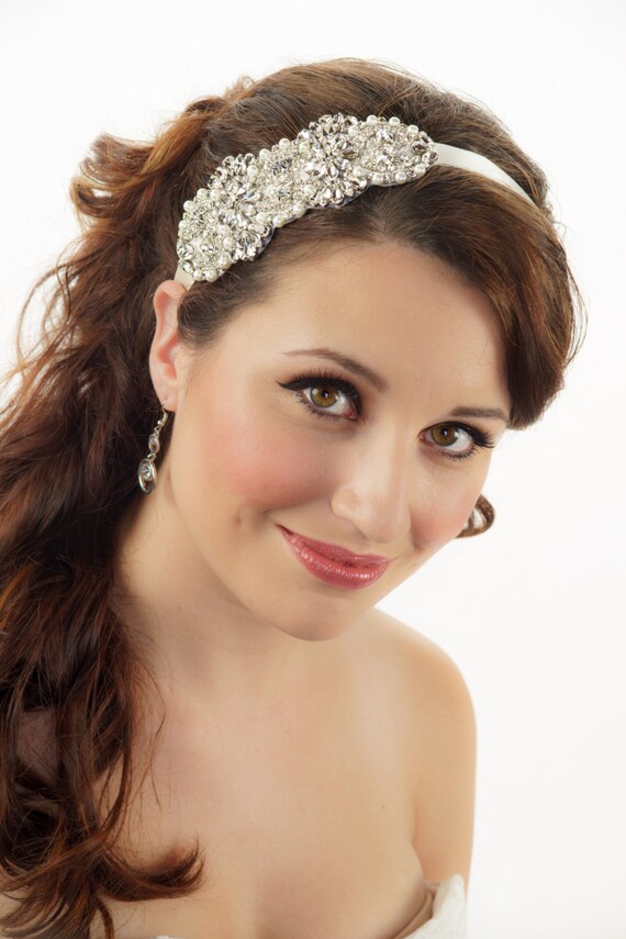 Items Similar To Bridal Headband Rhinestone Headband Crystal