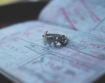 secret message: i love you made to order ring