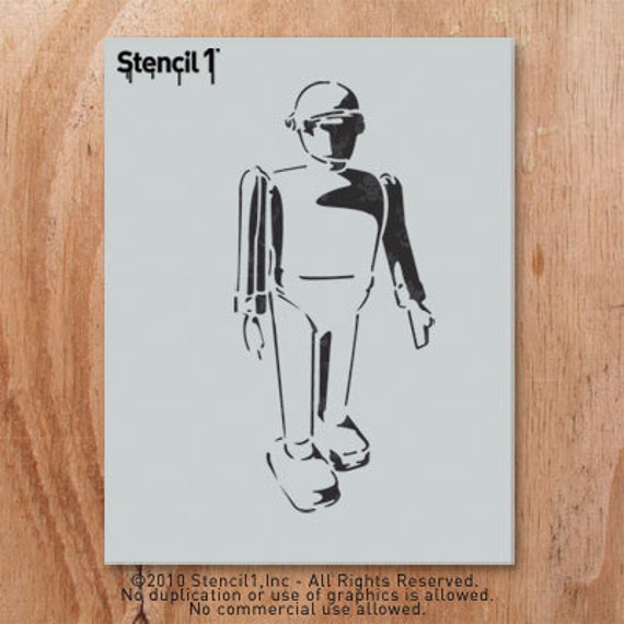 Robot Stencil Reusable Craft & DIY Stencils S1_01_38