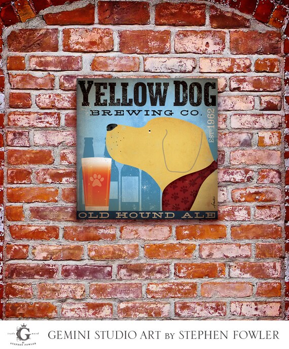 Yellow DOG labrador brewing beer company black labrador