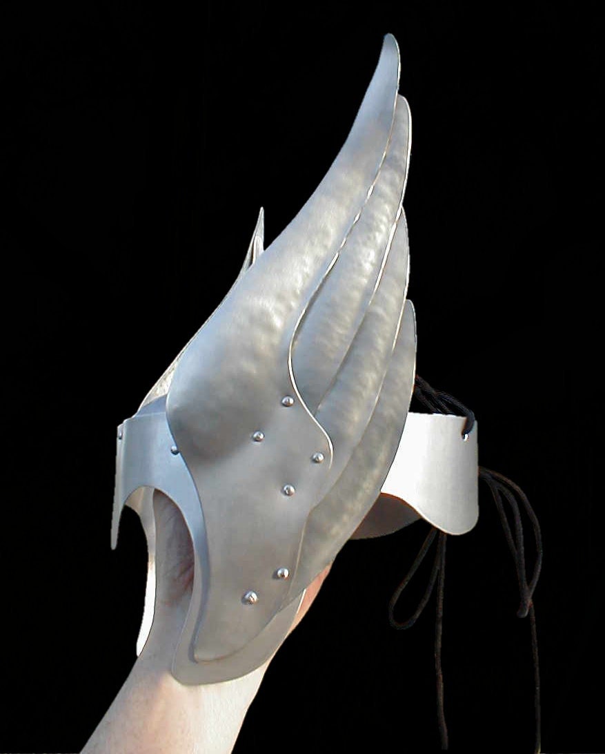 Thor Styled Metal Helmet with adjustable tie back by brooksbot75