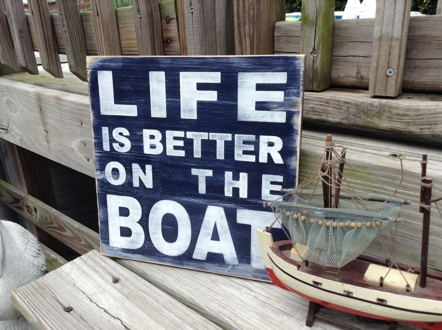 Boating Sign Nautical Nursery and Beach Decor