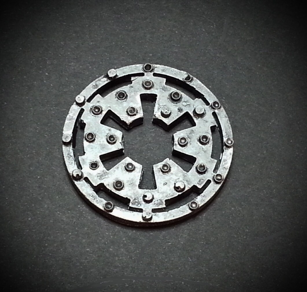 Star Wars Steampunk Imperial Cog Pin / Badge in Antique Silver