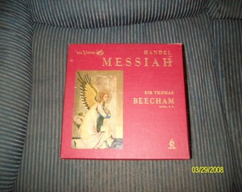 Free Shipping--Vintage 1959 George Frideric Handel Messiah 4 Album Set ...