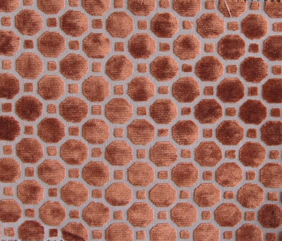 Raised Velvet COPPER designer fabric Raised Velvet COPPER designer fabric
