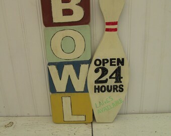 Bowling alley sign | Etsy