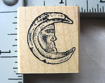 Appalachian Art Stamps Primitive Moon Face Charm Artifact DESTASH ...