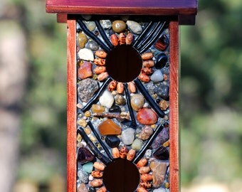 Popular items for stone bird house on Etsy