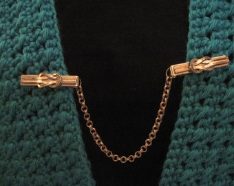 Silver sweater clips | Etsy