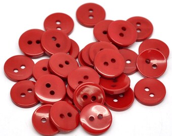 25 Painted WOOD BUTTONS 15mm 5/8 for Scrapbooking . by SmartParts