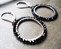 Popular items for small black hoops on Etsy