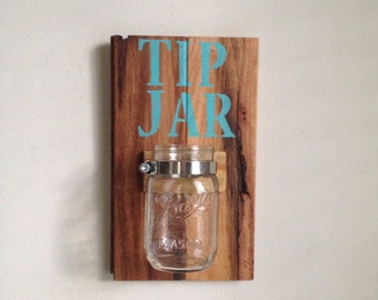 Tip Jar - Made with reclaimed wood