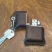 ZIPPO Lighter with Leather Key Fob Case