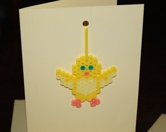 Perler bead card | Etsy
