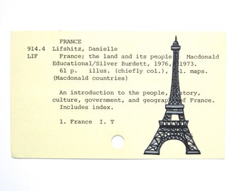 Popular items for card catalog cards on Etsy