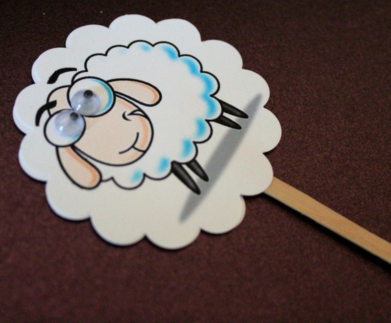 Eid Al Adha cupcake toppers Sheep with googly eyes by NoahScraps