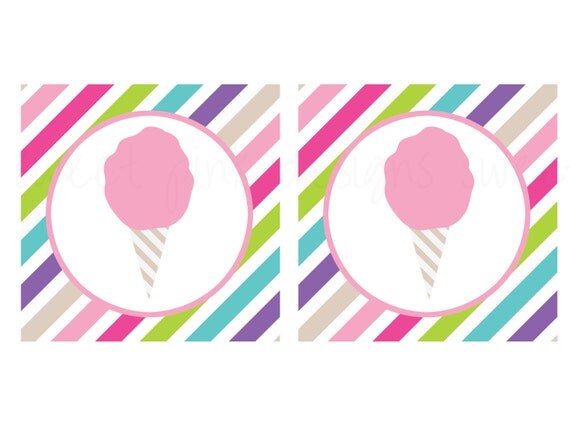 Cotton Candy Party Birthday Banner