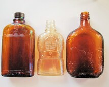 Popular items for vintage amber bottle on Etsy