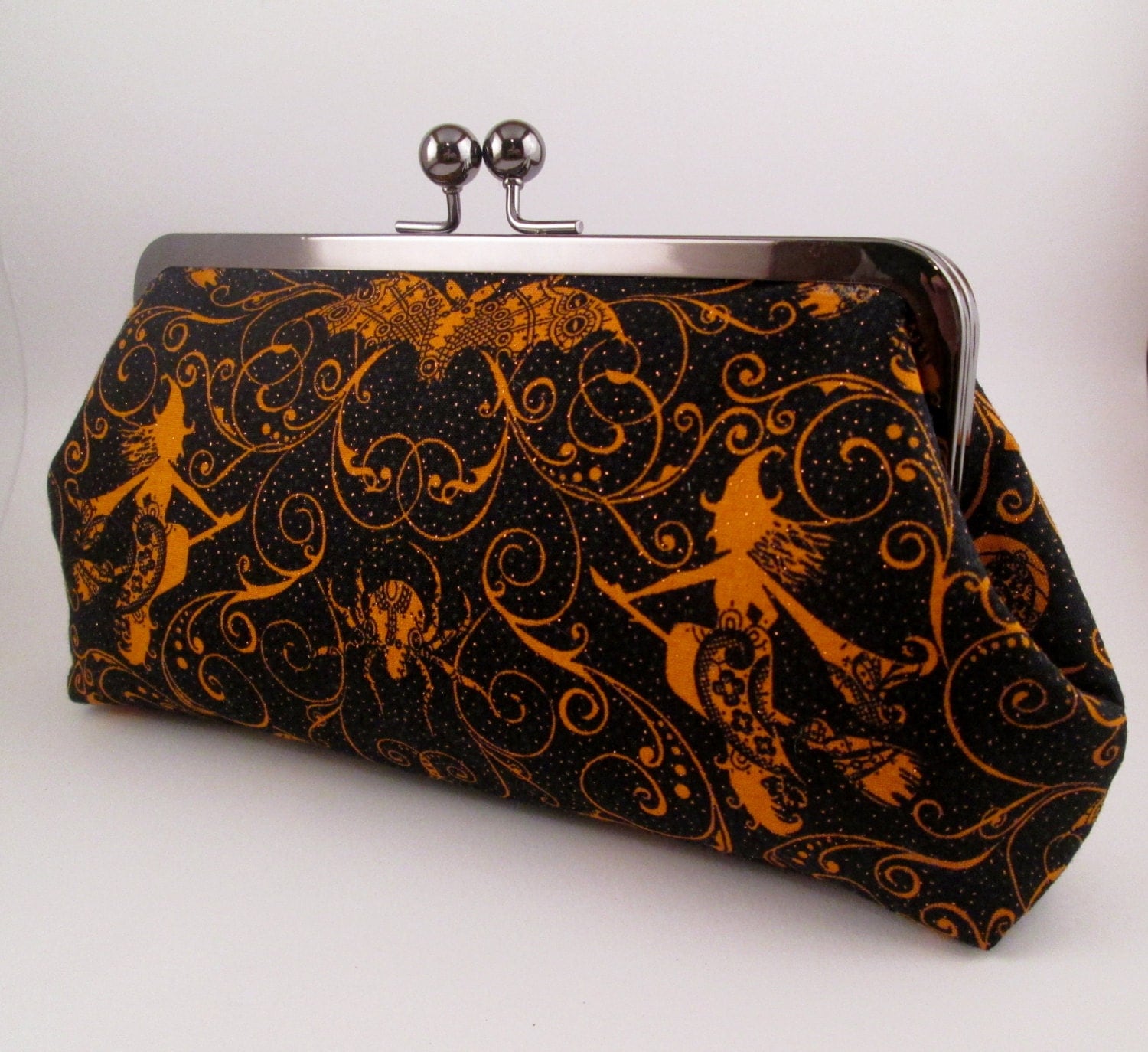 Night Flight Sparkly Witch's Clutch Halloween Handbag