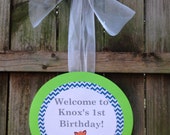 Items similar to Fox / Baby Fox Welcome Sign for Birthday Party or Baby ...