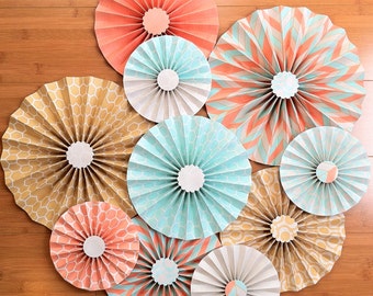 Paper fan backdrop | Etsy