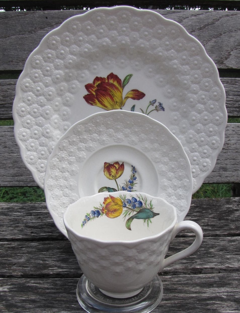 Copeland Spode Hand Painted “Tulip No. 5” Pattern Tea Cup Trio – Haute ...