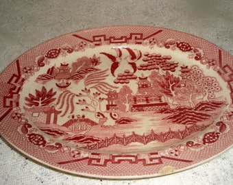 Popular items for red and white china on Etsy