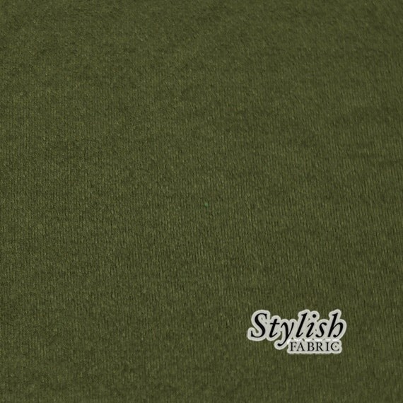 Olive Crepe Viscose Fabric Jersey Knit Viscose by StylishFabric