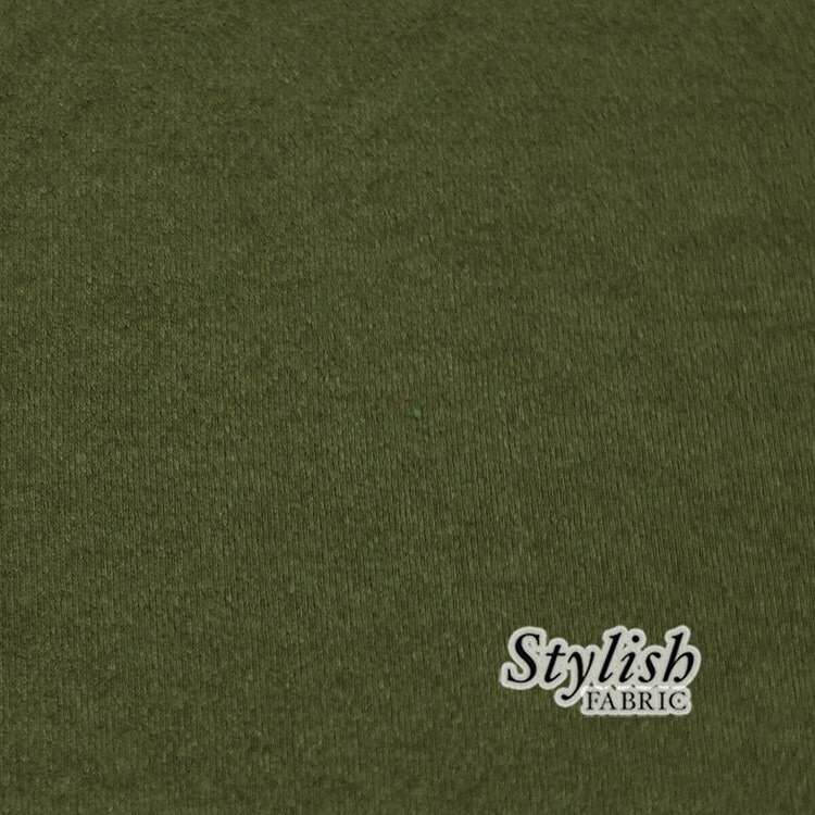 Olive Crepe Viscose Fabric Jersey Knit Viscose by StylishFabric