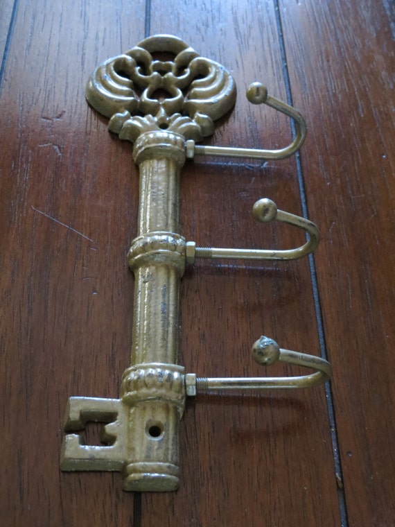 Antique Gold Key Holder / Skeleton Key Rack by VeritasInspired