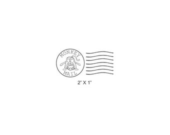 Postal rubber stamp | Etsy