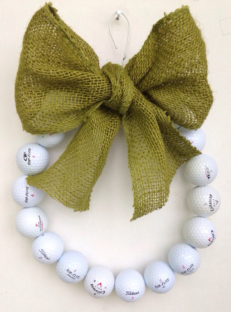 Burlap Golf Wreath