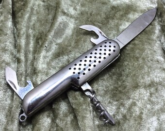 Vintage Pocket Knife - Multi Tool Stainless Steel 5 Tool