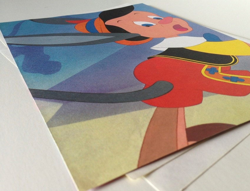 Disney wall art Pinocchio donkey illustration vintage