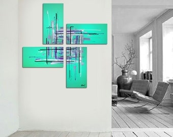 Popular items for 4 piece painting on Etsy