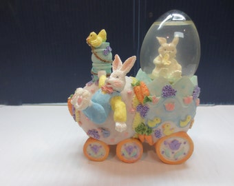 Popular items for bunny snow globe on Etsy