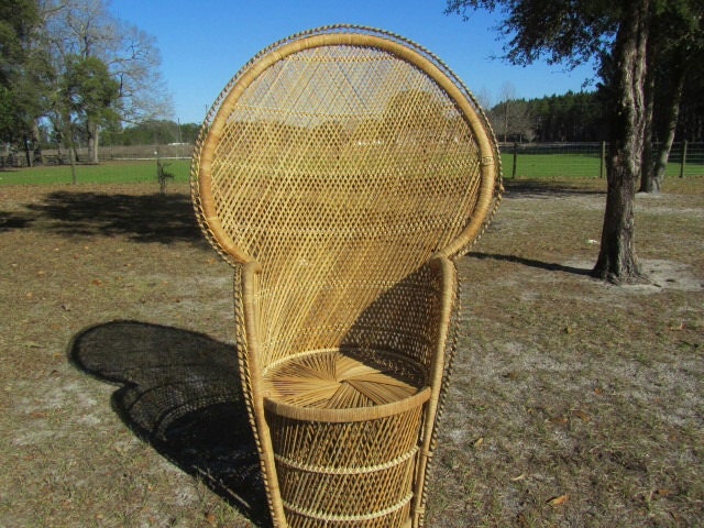 Wicker fan chair,peacock chair,1970s chair,wicker chai,rattan chair ...