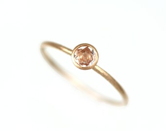 Thin Gold Ring Simple Gold Ring Diamond Gold by BlissjJewellery