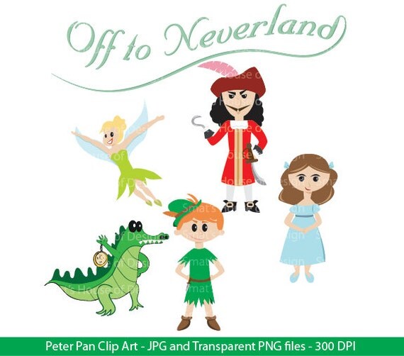 Items similar to Peter Pan Clip Art - Digital File - INSTANT DOWNLOAD ...