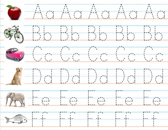 Items Similar To Set Of 3 Laminated Alphabet Number Sheets For 