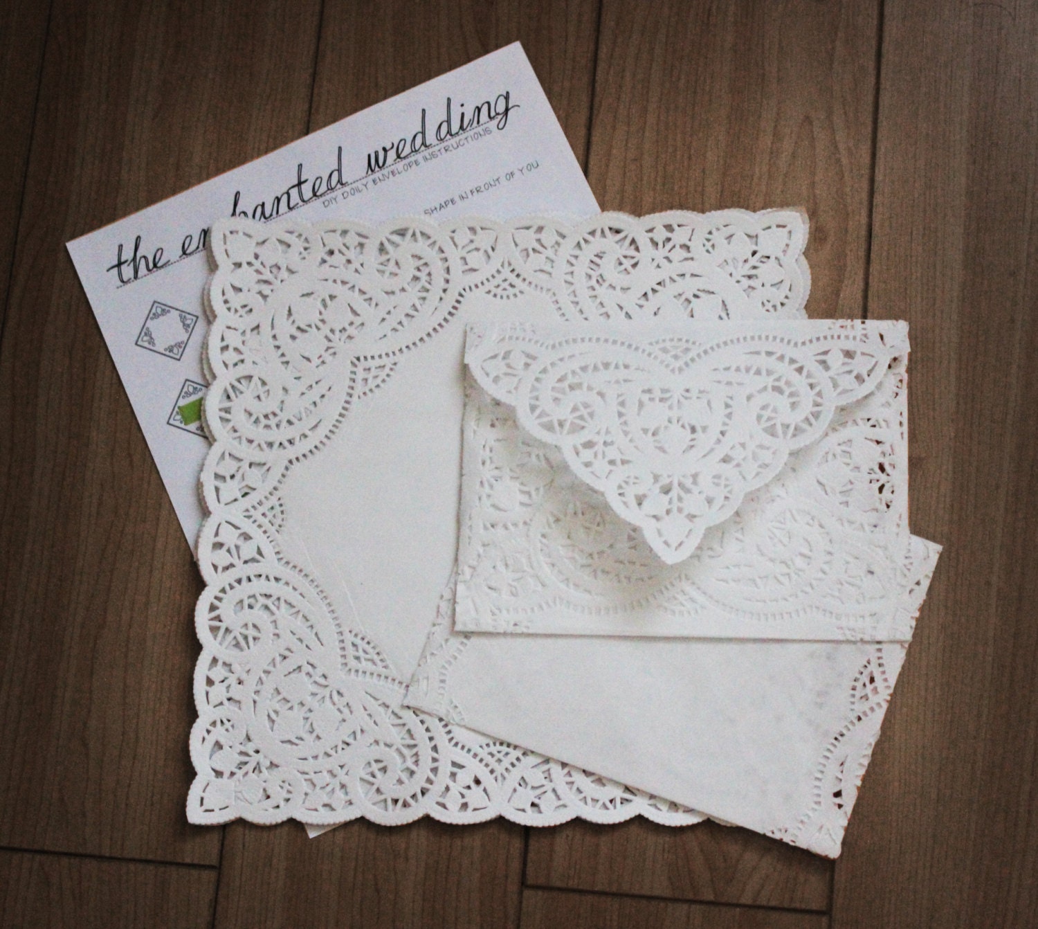 Basic DIY Kit for A7 Sized White Lace Doily Envelopes – 50 pc ...