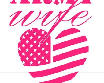 Army wife decal | Etsy