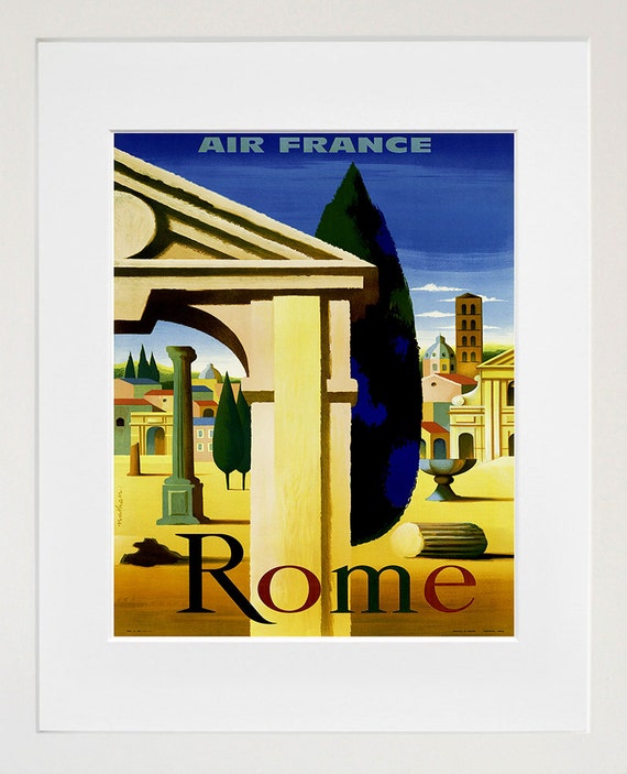 Rome Travel Art Poster Roman Print Vintage Home by Blivingstons