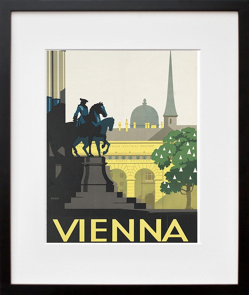 Travel Poster Vienna Austria Art Print Home Decor ZT347