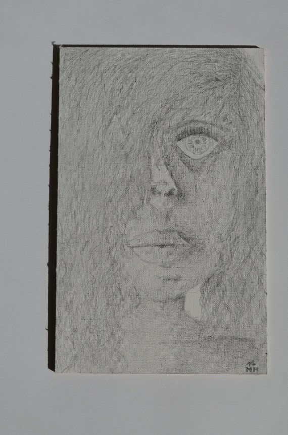Items similar to Tired Girl - Pencil Drawing on Etsy
