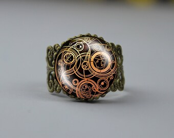ring,Doctor Who,Adjustable ring Dr Who masters fob ring Ring