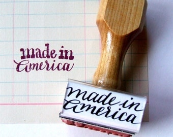 Made in Wyoming Rubber Stamp Hand Lettered Calligraphy