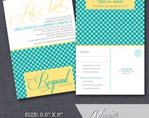 Popular items for perforated rsvp card on Etsy