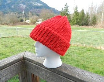 Popular items for red knit hat on Etsy