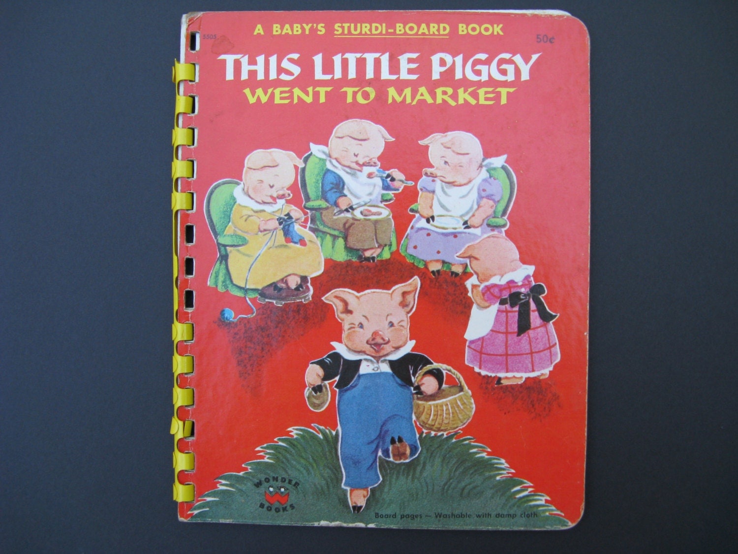 This Little Piggy Went to Market 1958 Baby Wonder Book